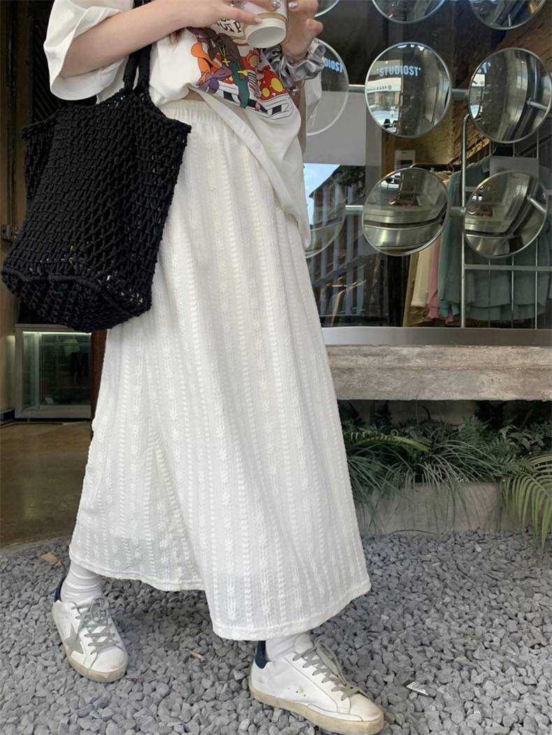 Texture Long Maxi Skirt