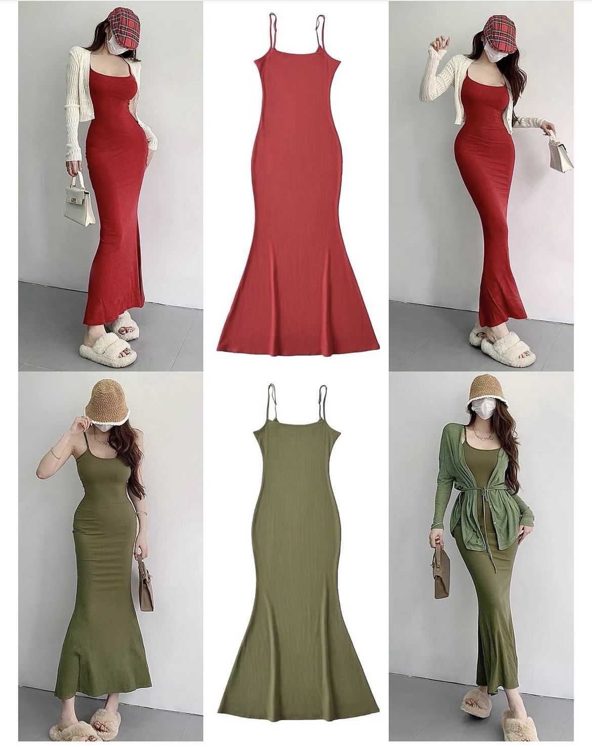 (16 Colours) Ruby Mermaid Shape Dress