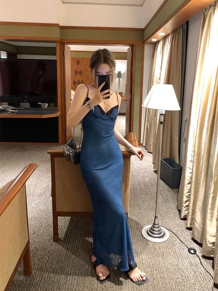 Poppy Luxe Blue Maxi Dress